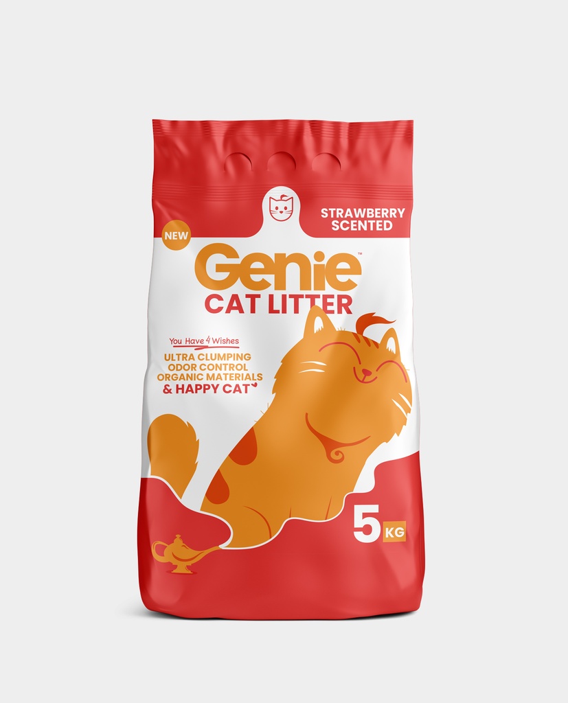 Genie Cat litter Strawberry 5kg | Animal Health Egypt
